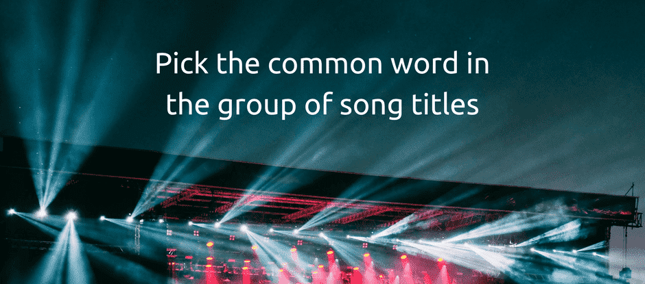 Pick the common word in the group of song titles – Thumper Massager Inc.